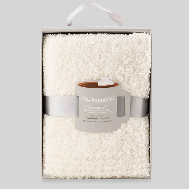 Little Bamboo Marshmallow Soft Pique Blanket - Natural – little kisses