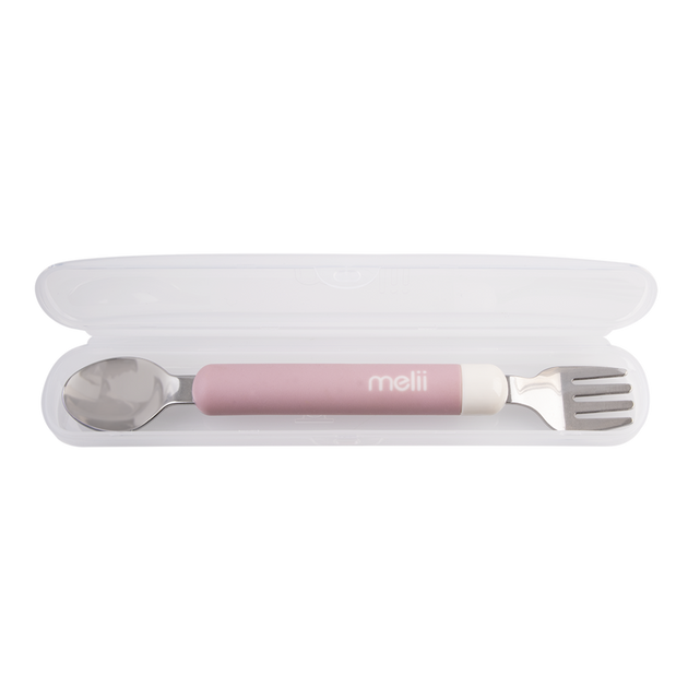 Melii Spoon & Fork Travel Set – little kisses