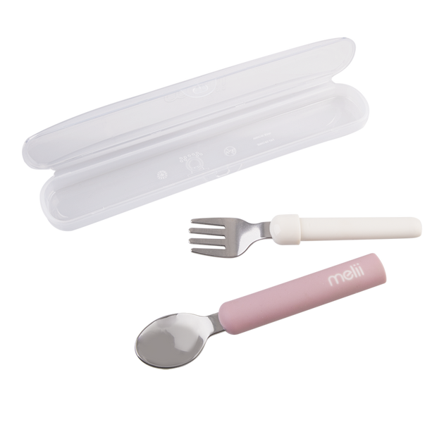 Melii Spoon & Fork Travel Set – little kisses