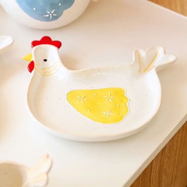 Henhouse Hen Plate - Yellow – little kisses