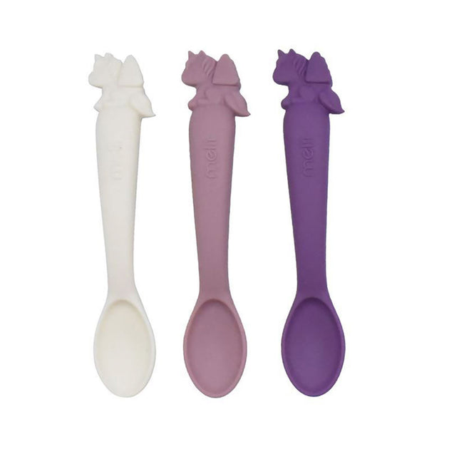 Melii Luxe Silicone Spoons 3 Pack - Unicorn – little kisses